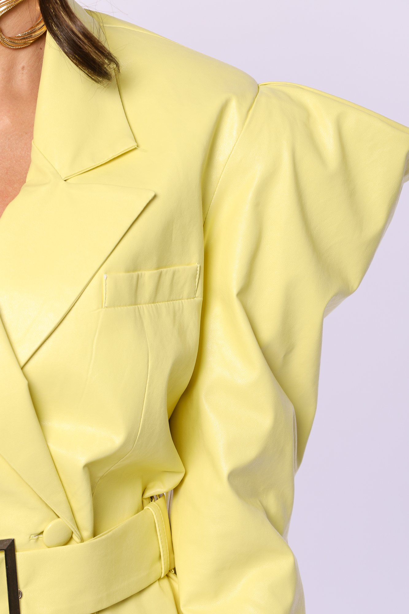 TGH ROCHIE-SACOU MINI FAMOUS DIN PIELE ECO CU UMERI INALTI | TGH Fashion